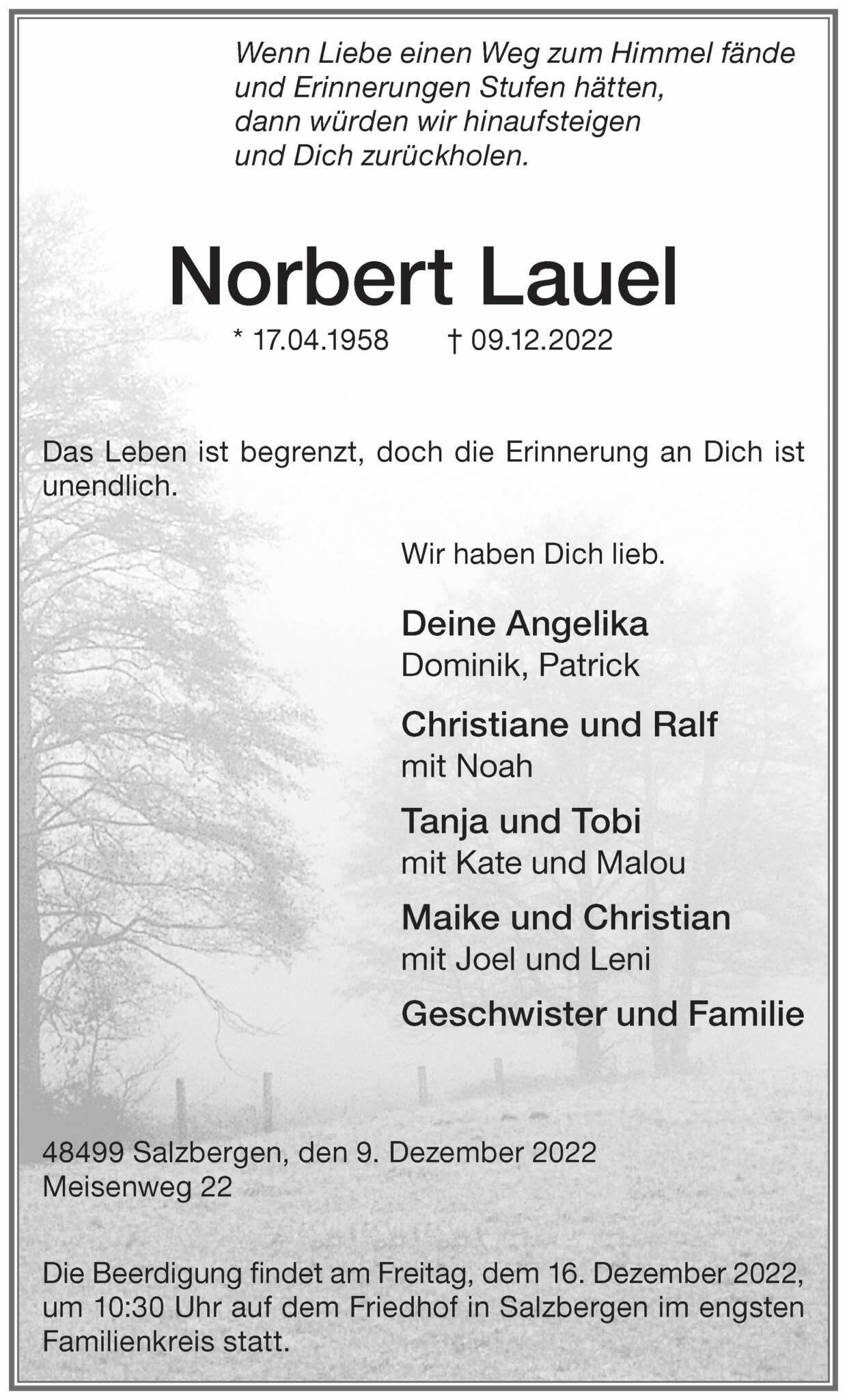 Gedenkportal – Bestattung Fremming Neuenkirchen – Ein familiäres Gefühl ...